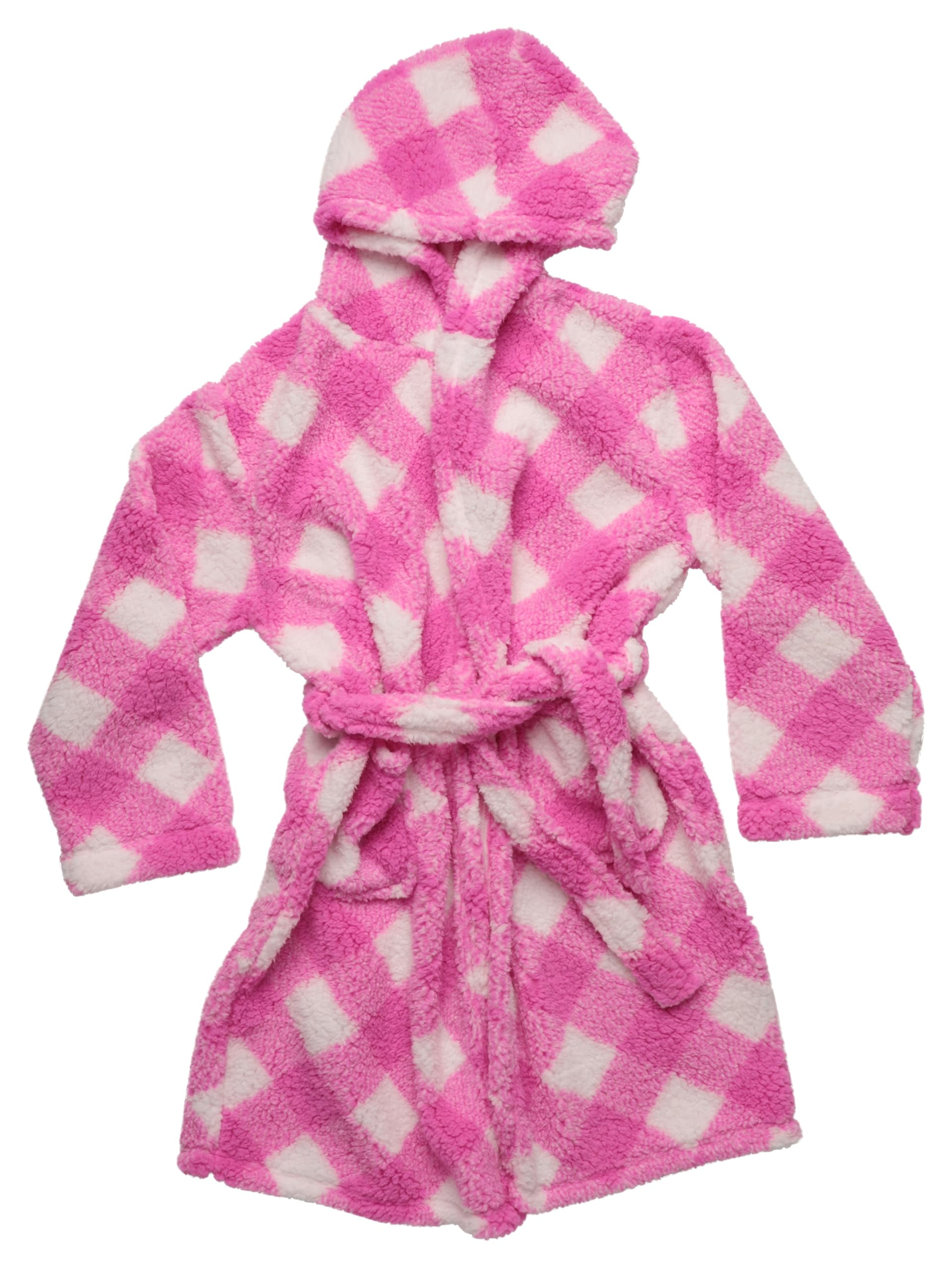 Just Love Plush Robe for Girls 75611-REDBLK-7-8-SIOC (Buffalo Plaid ...