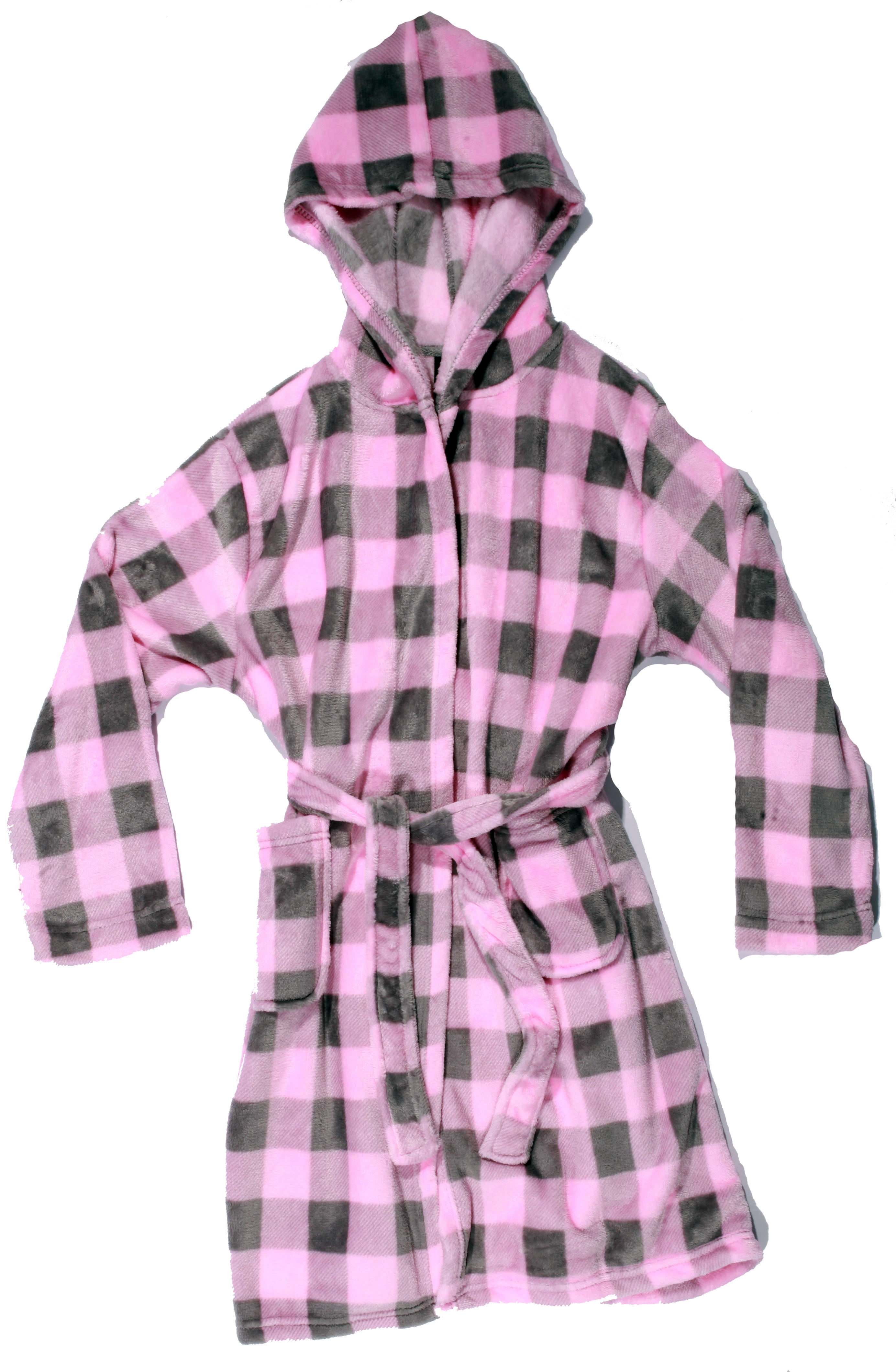 Just Love Plush Velour Buffalo Plaid Robes for Girls 75606-10195-RED-7 ...