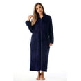 Just Love Plush Zipper Lounger Robe (Navy, 3X) - Walmart.com
