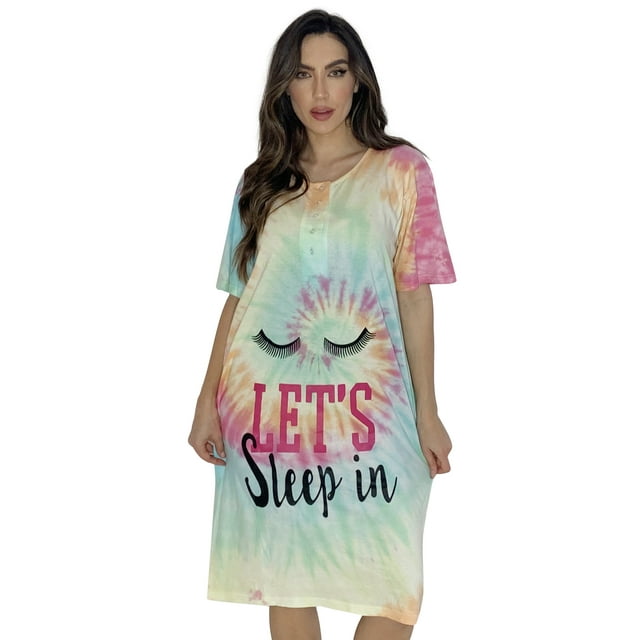 Just Love Short Sleeve Nightgown, Soft Cotton Sleep Shirt, Casual ...