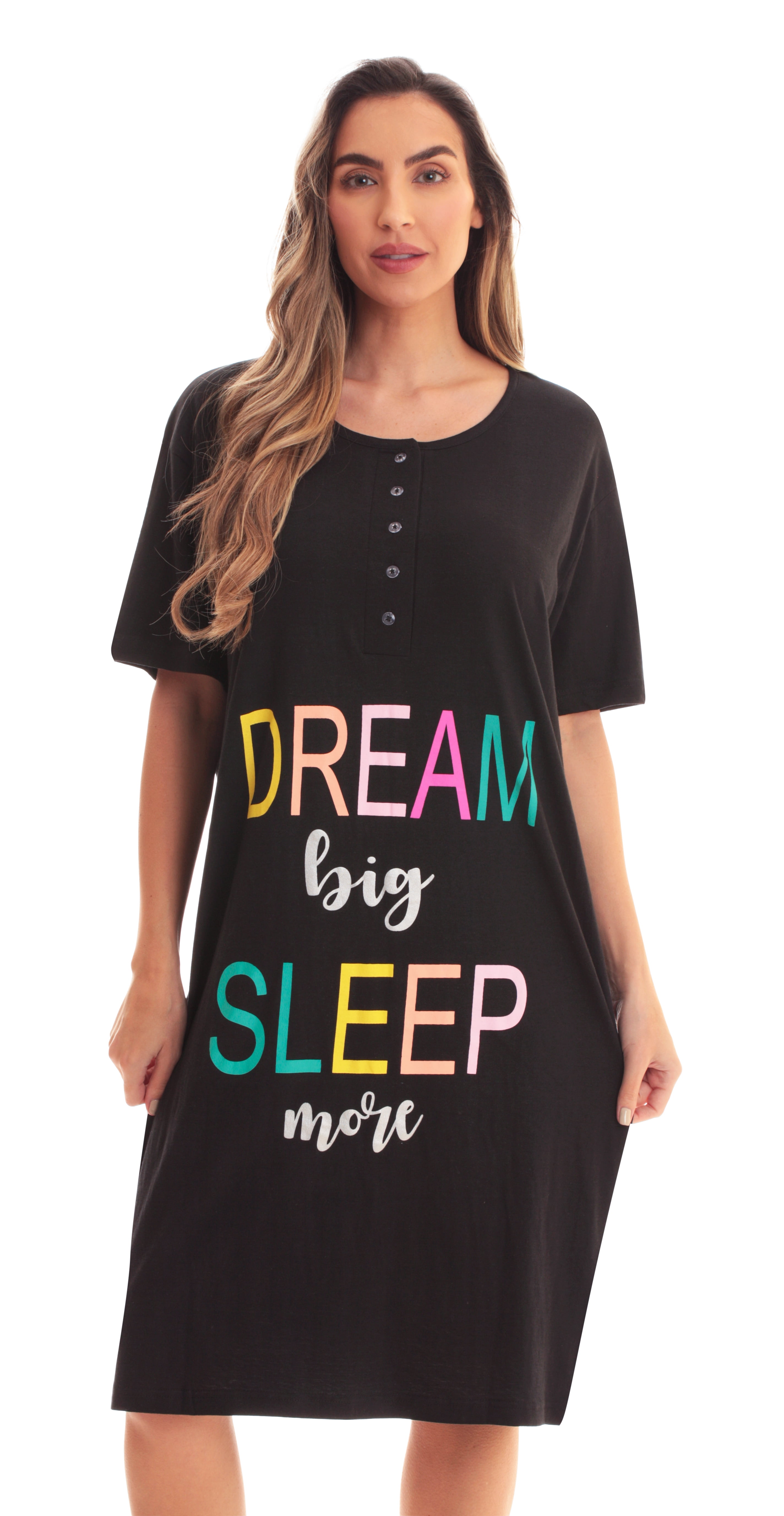 Just Love Long Cotton Gown Night Sleepwear, Adult Nightshirts, 3X Size ...