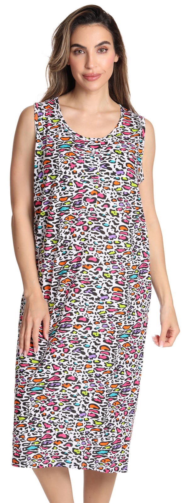 Just Love Short Sleeve Nightgown Sleep Dress for Women (Multi ...