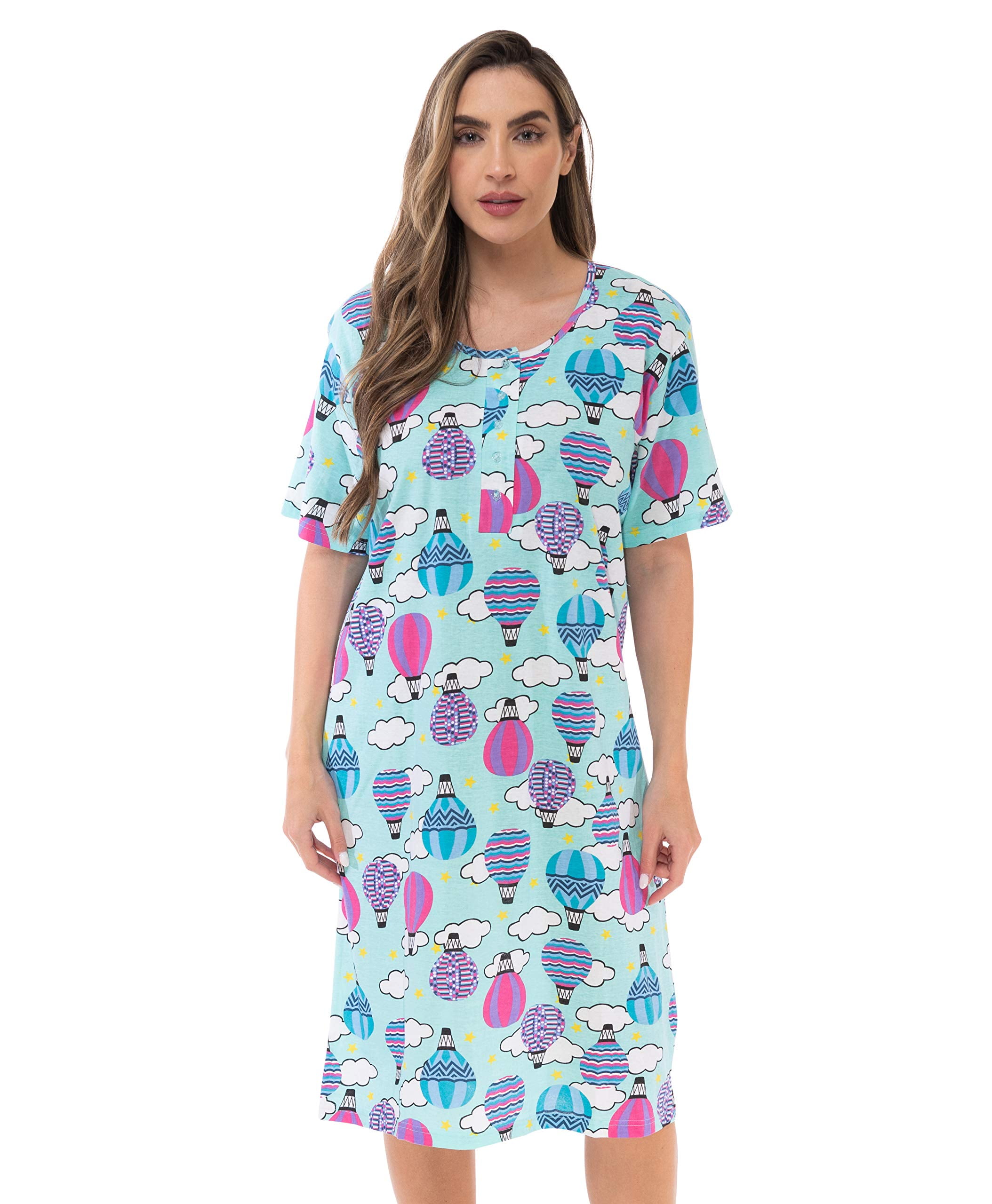 Just Love Short Sleeve Nightgown Sleep Dress for Women Sleepwear (Hot ...