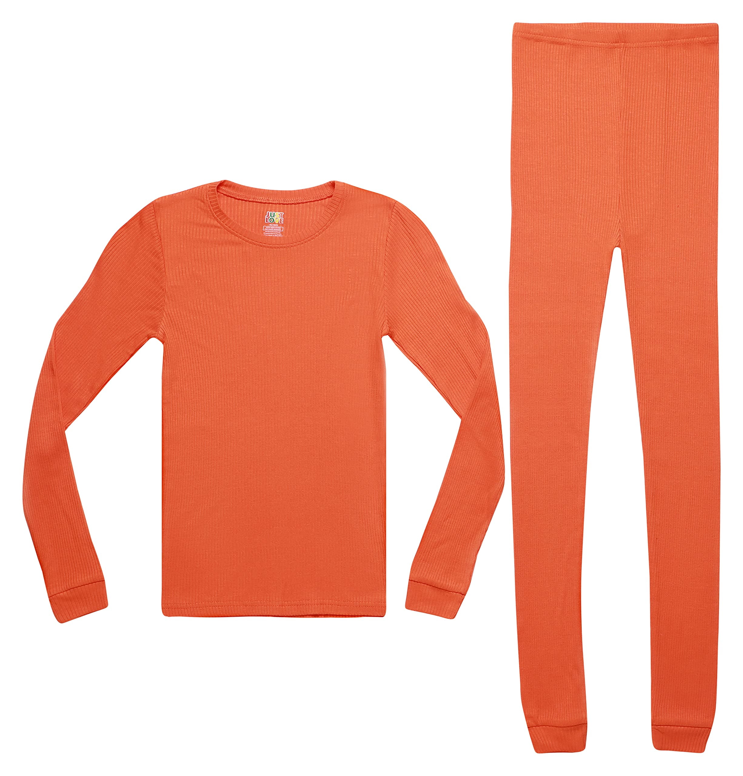 Just Love Solid Pajamas for Girls 34653-ORG-10-12 (10-12, Solid Orange ...