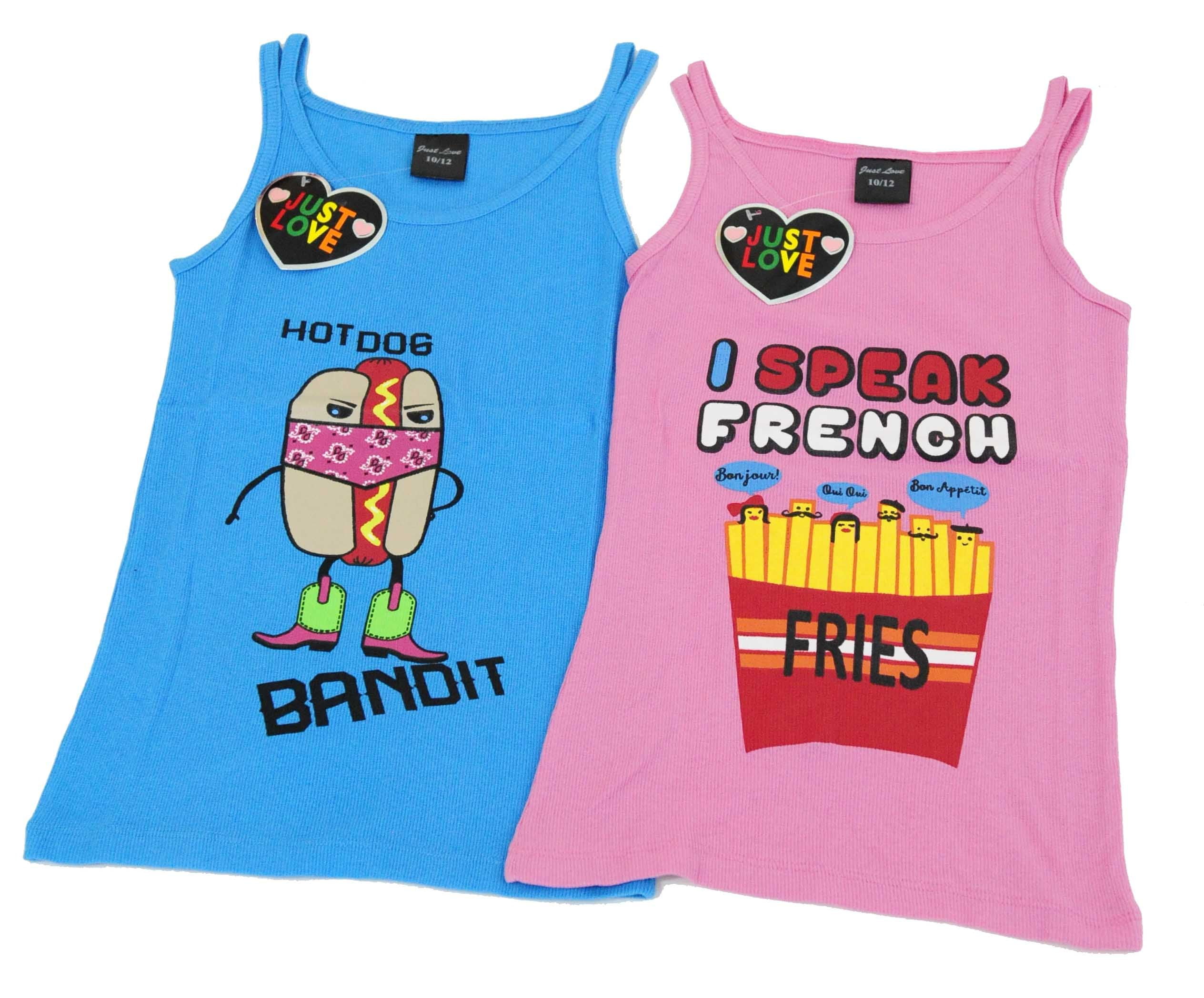 Just Love Tank Tops for Girls (Pack of 2) (Pink / Turquoise, 4-5 ...