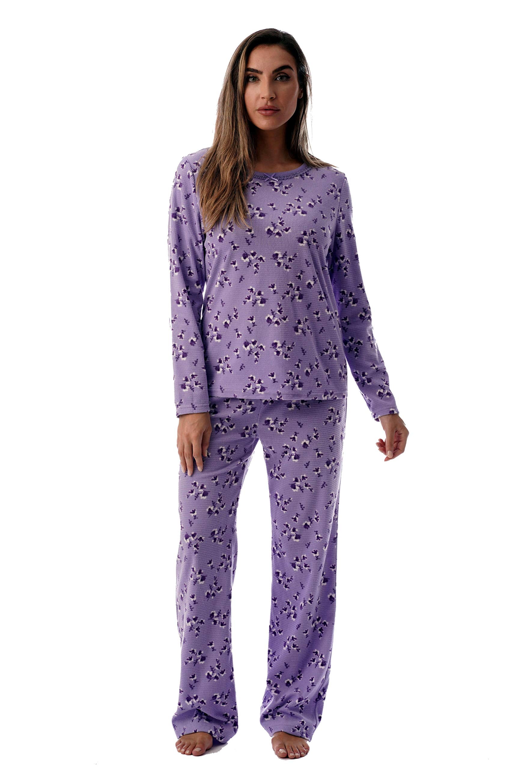 Just Love Womens Thermal Fleece Pajamas Extra Warm & Cozy Winter ...