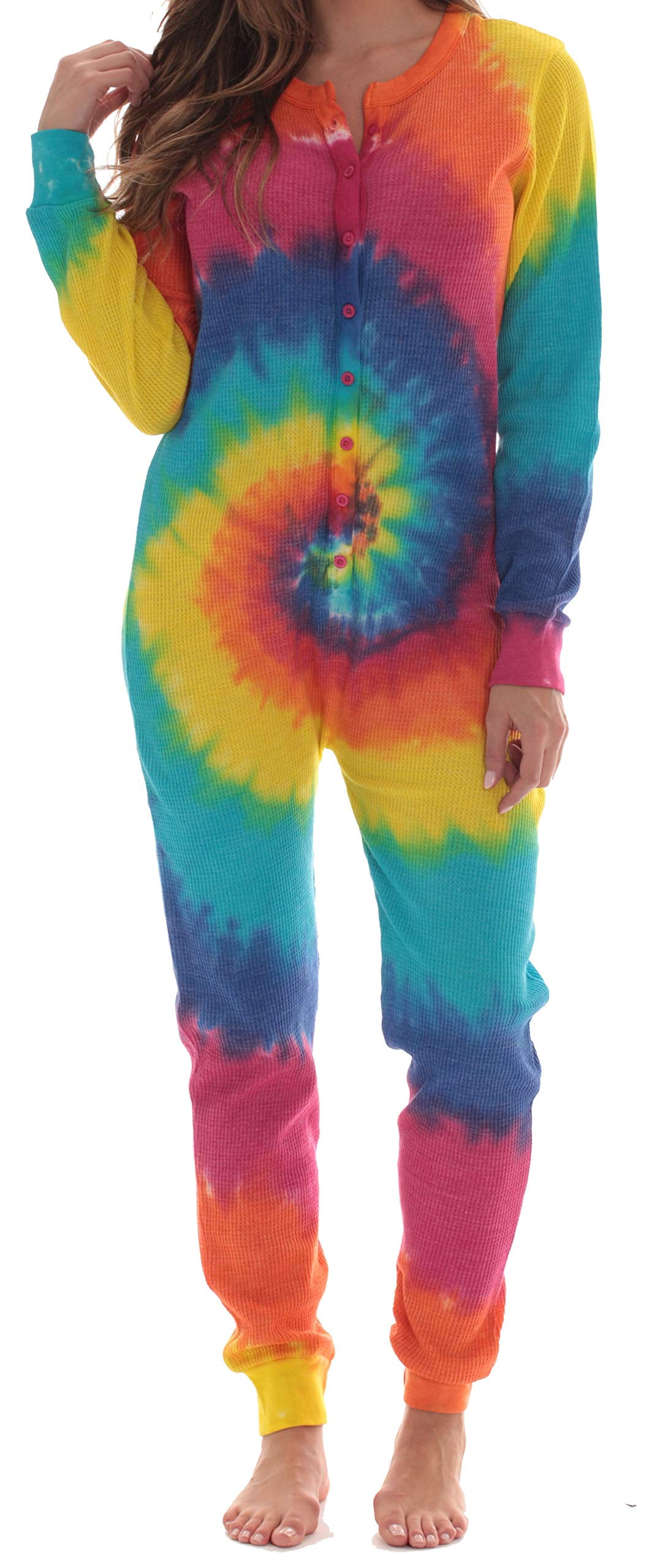 Just Love Thermal Union Suits for Girls 96363-BLK-4 (Tie Dye - Brights ...