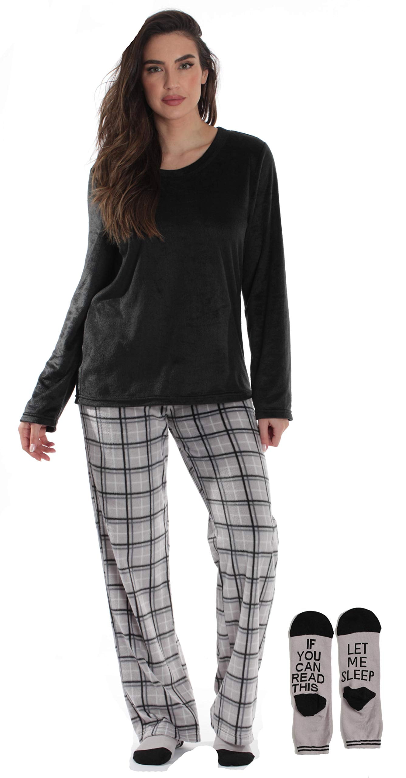 Just Love Ultra-Soft Womens Pajama Pant Set with Nightgown & Matching ...