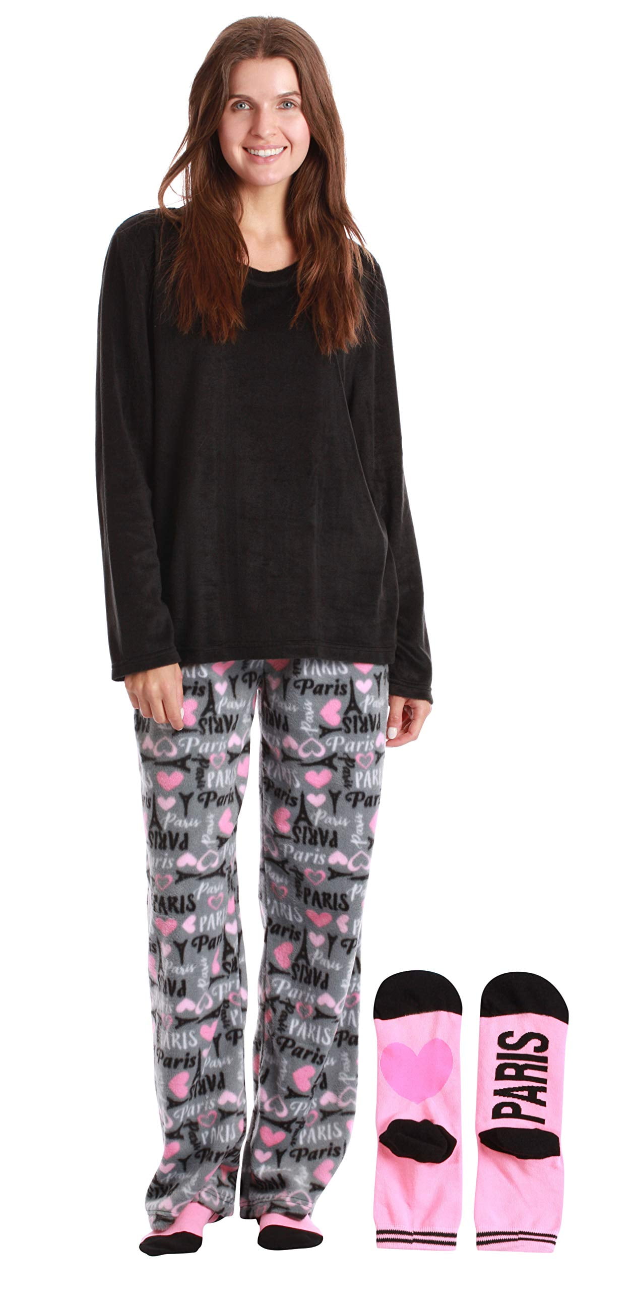 Just Love Ultra-Soft Womens Pajama Pant Set with Nightgown & Matching ...