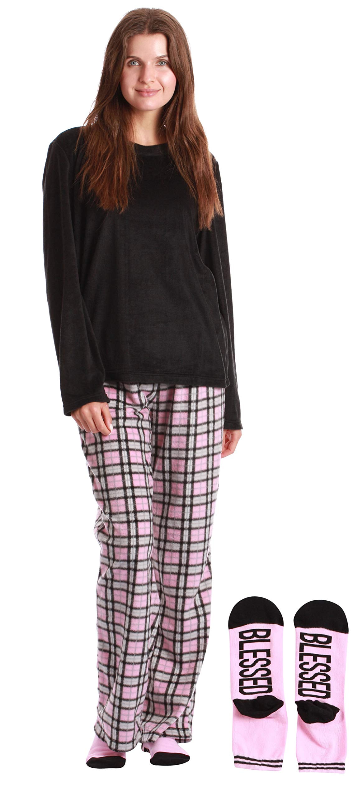 Just Love Ultra-Soft Womens Pajama Pant Set with Nightgown & Matching ...