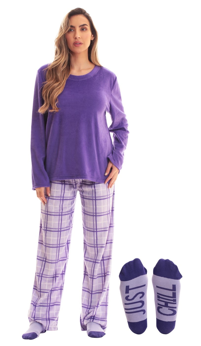 Just Love Ultra-Soft Womens Pajama Pant Set with Nightgown & Matching ...