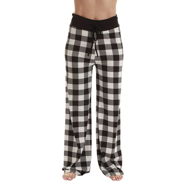 Just Love Womens Lounge Pj Print Buffalo Plaid Sleepwear Pants Plus