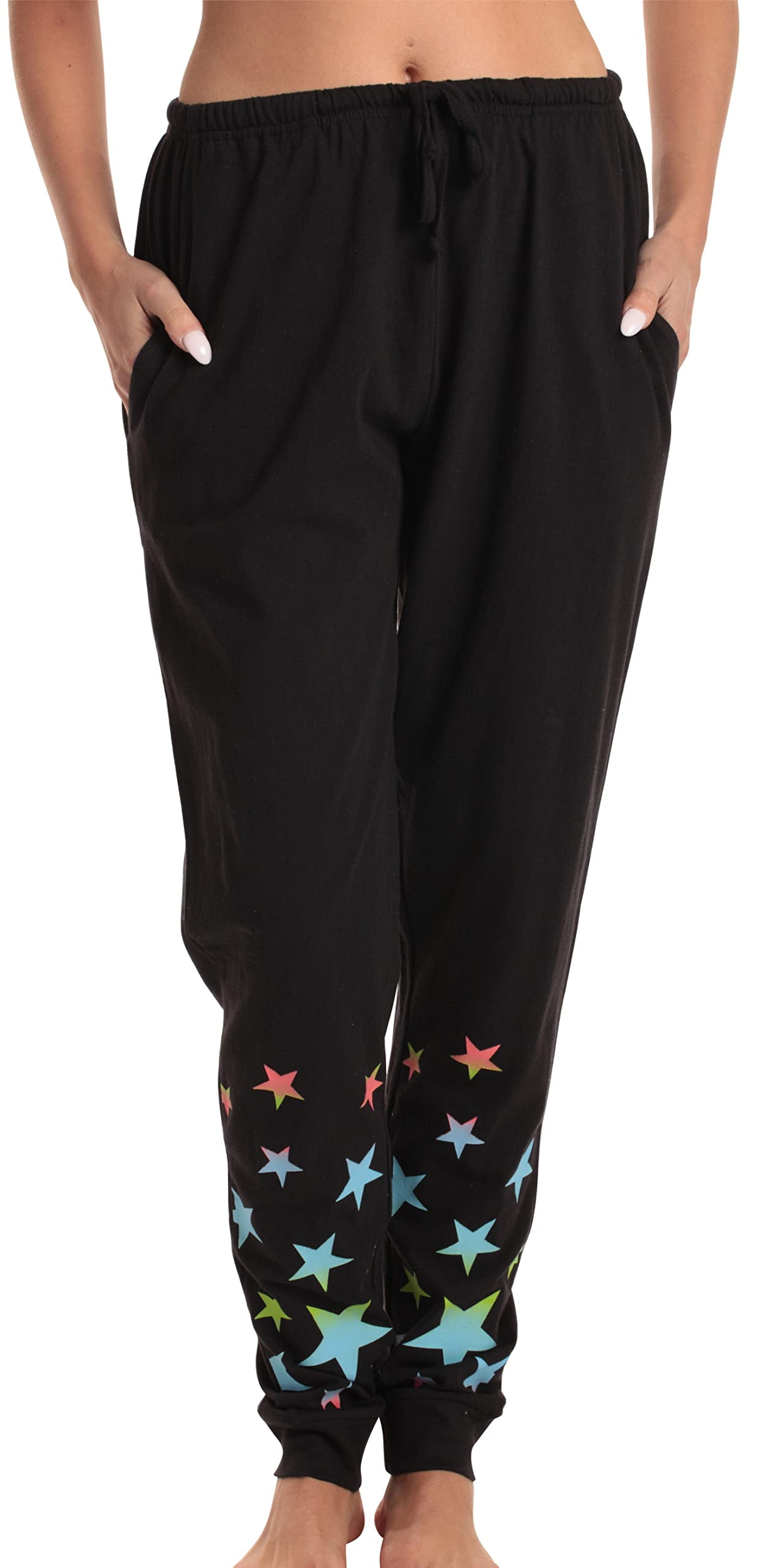 Just Love Women's Cotton Sleep Night Bottoms Pajama Pants (Black ...