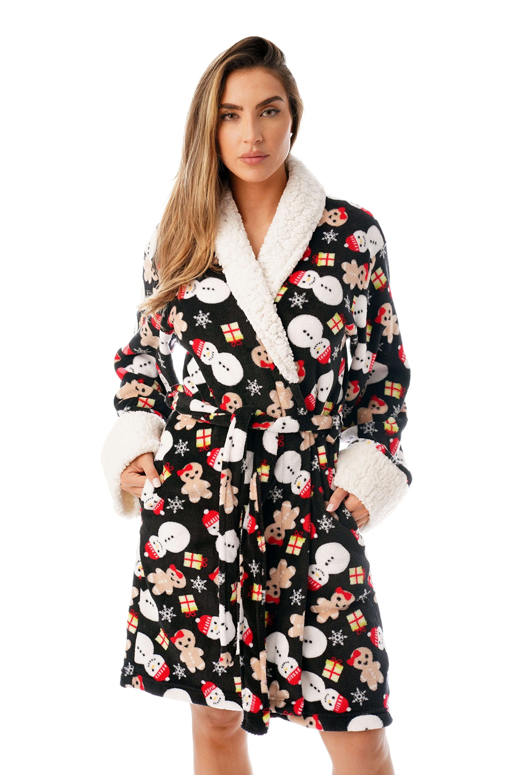 Just Love Women's Plush Velour Robe – Soft Hooded Bathrobe for Lounging ...