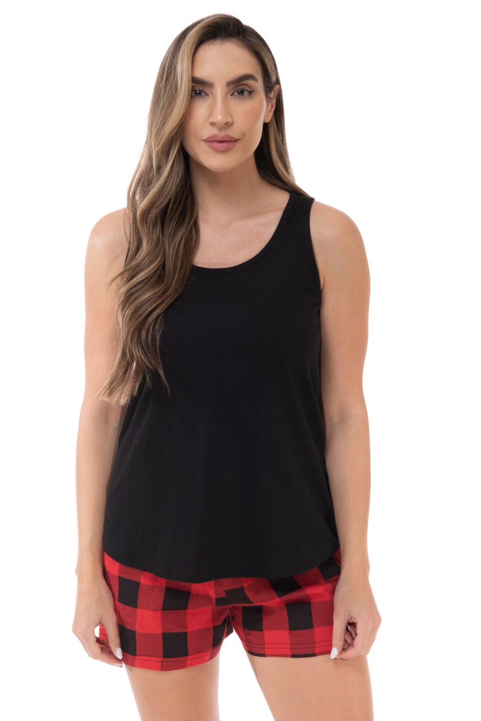 Just Love Women Sleepwear Short Sets Woman Pajamas (Buffalo Plaid - Red ...