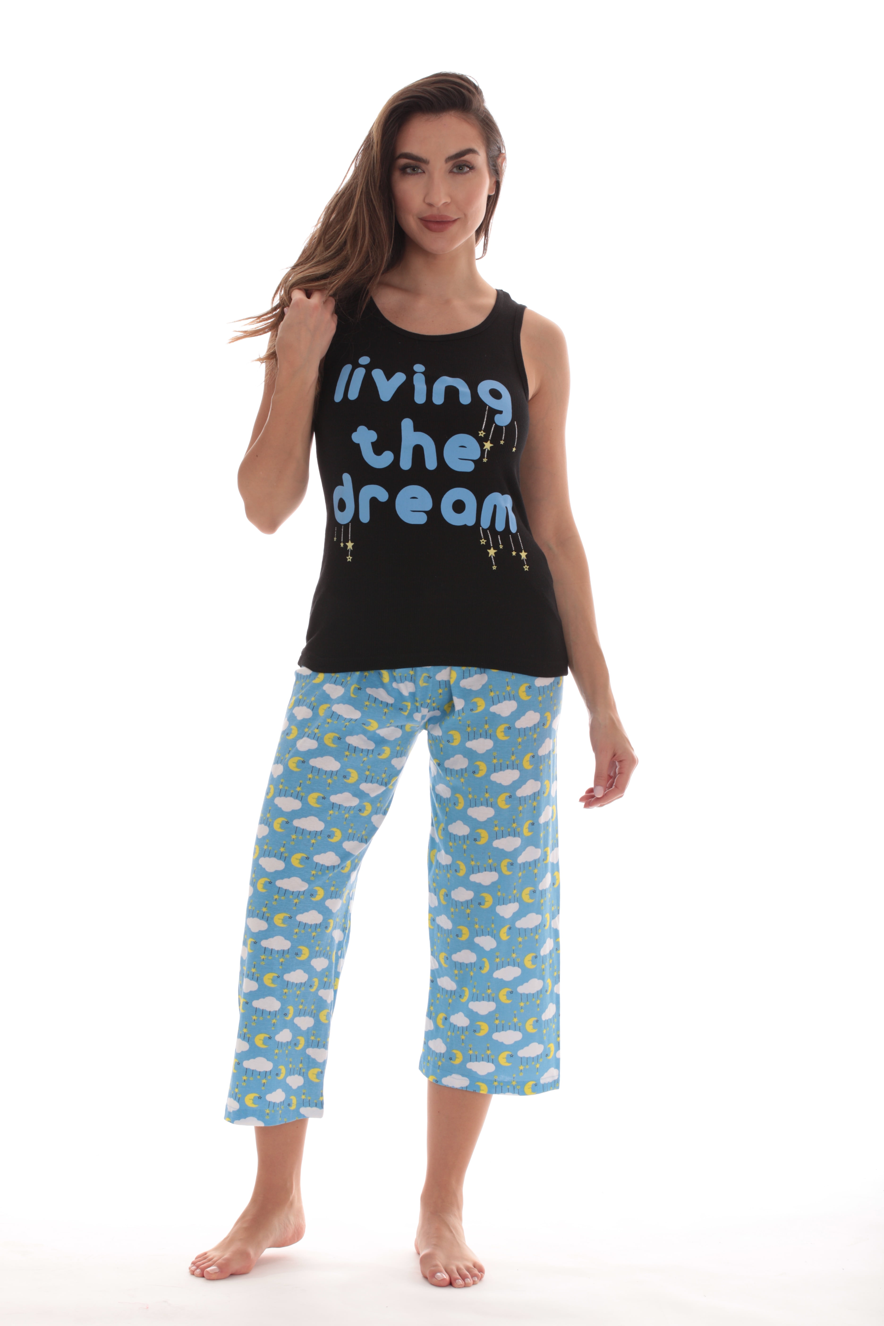 Just Love Women's 100% Cotton Capri Pajama Set, Comfortable Sleepwear ...