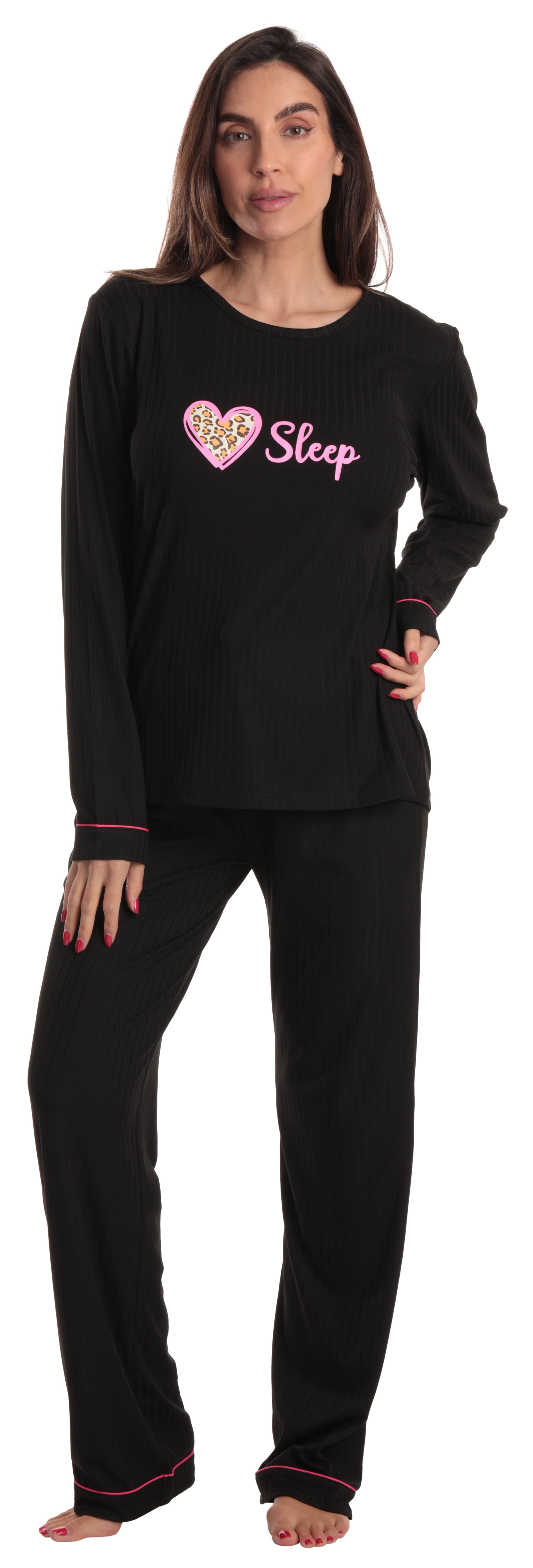 Just Love Women’s Cotton Pajama Set – Long Sleeve Top & Sleep Pants ...