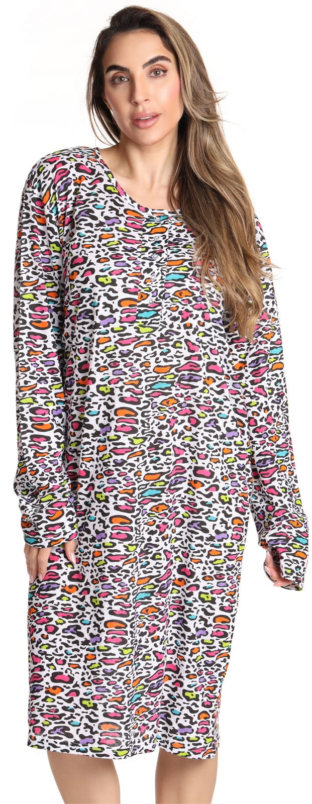 Just Love Women's Elegant Long Sleeve Nightgown: Comfortable Sleepwear ...