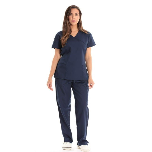 Just Love Womens Medical Scrub Sets Mock Wrap Scrubs With