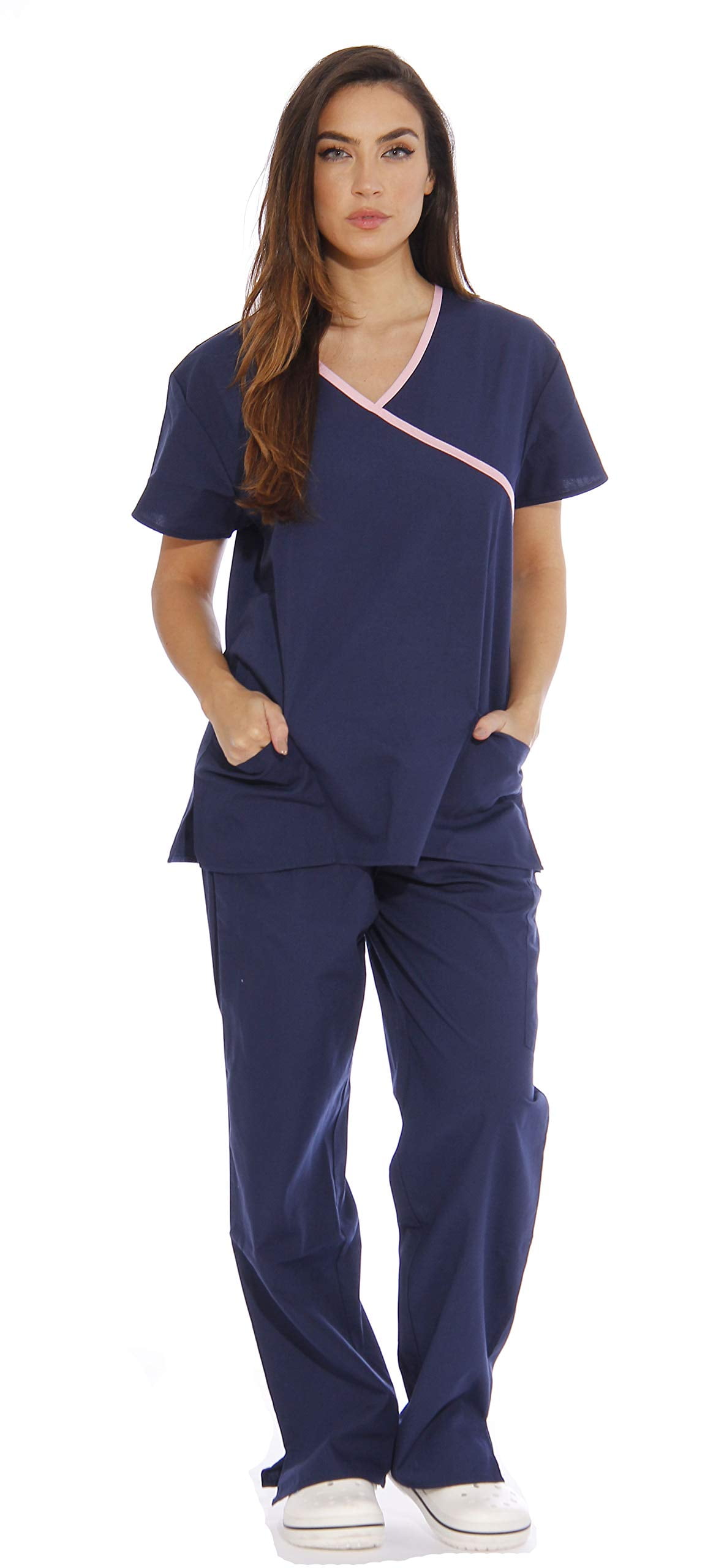 Just Love Women's Nurse Scrub Sets - Mock Wrap Style for Comfort and ...