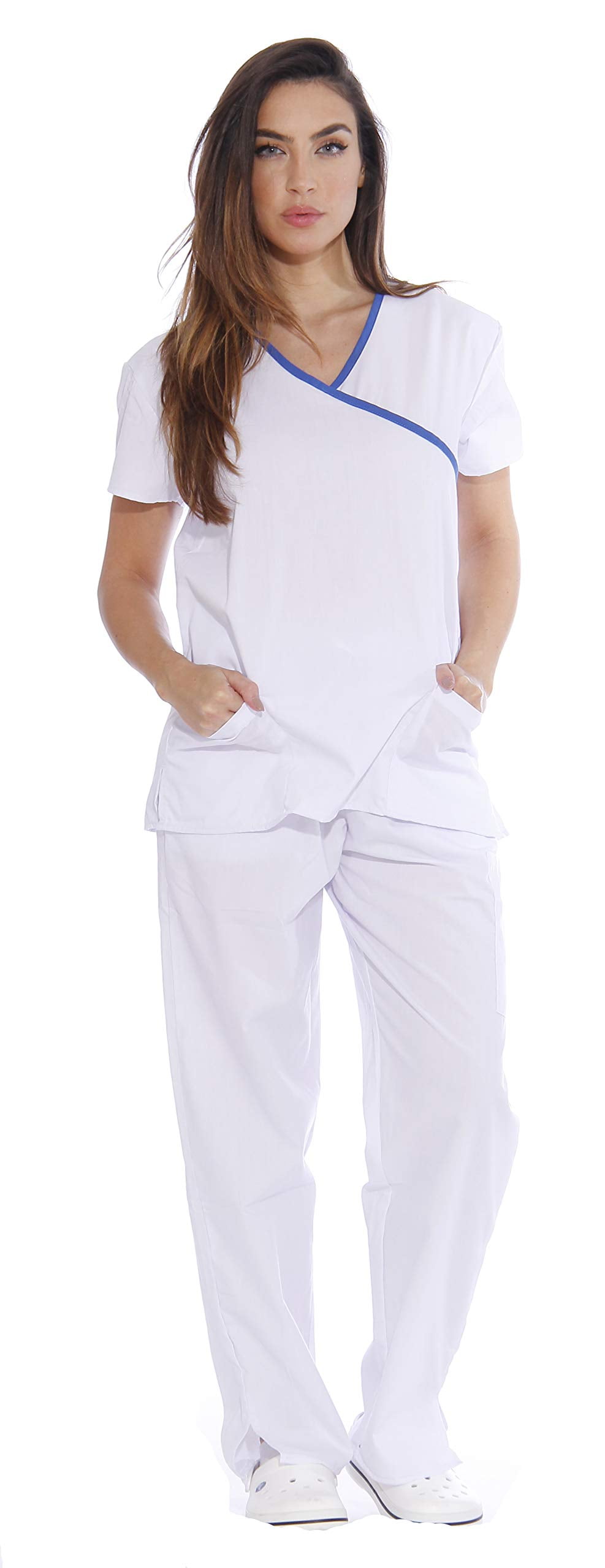 Just Love Women's Nurse Scrub Sets - Mock Wrap Style for Comfort and ...