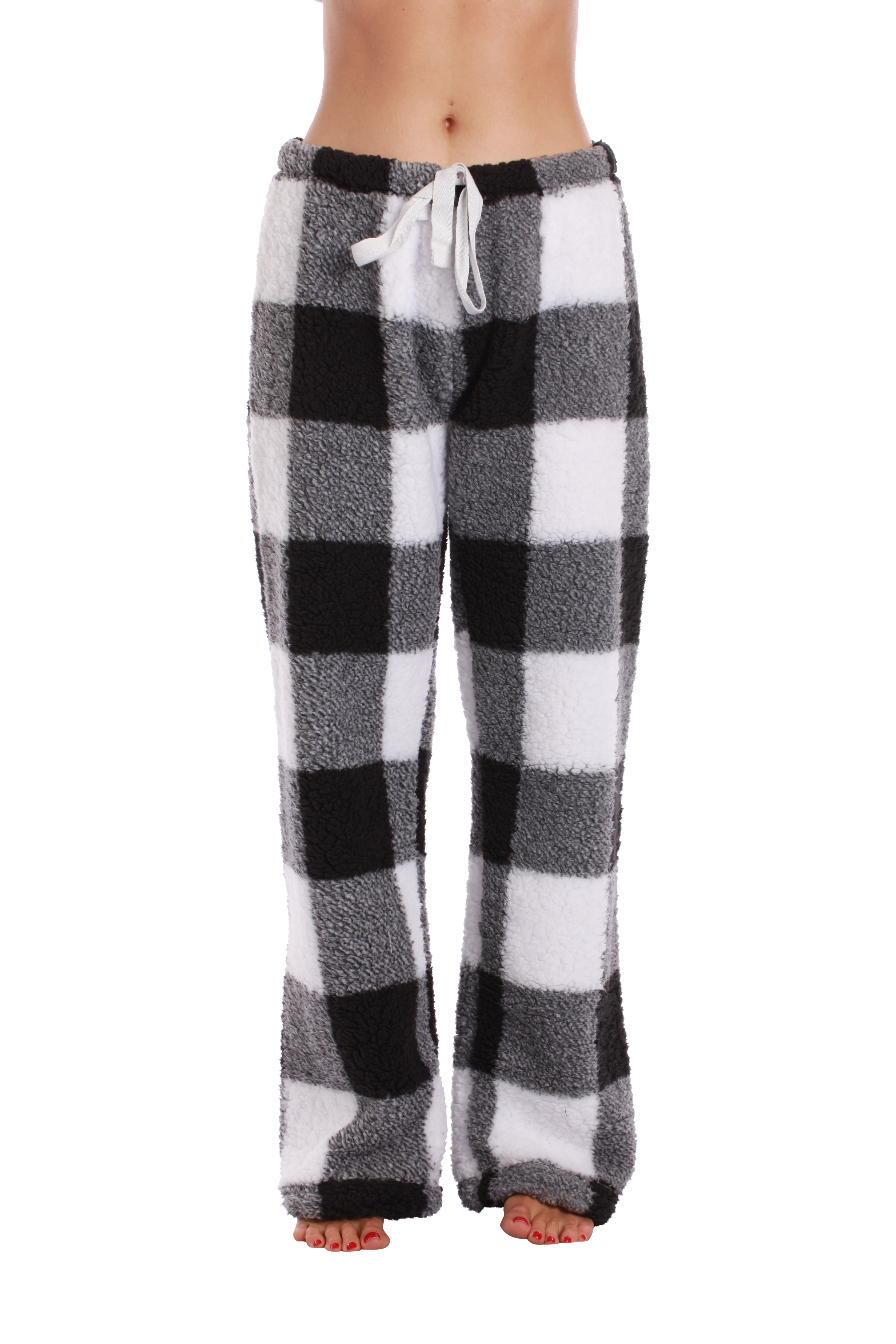 Just Love Fleece Pajama Pants for Women Sleepwear PJs (Big Plaid ...