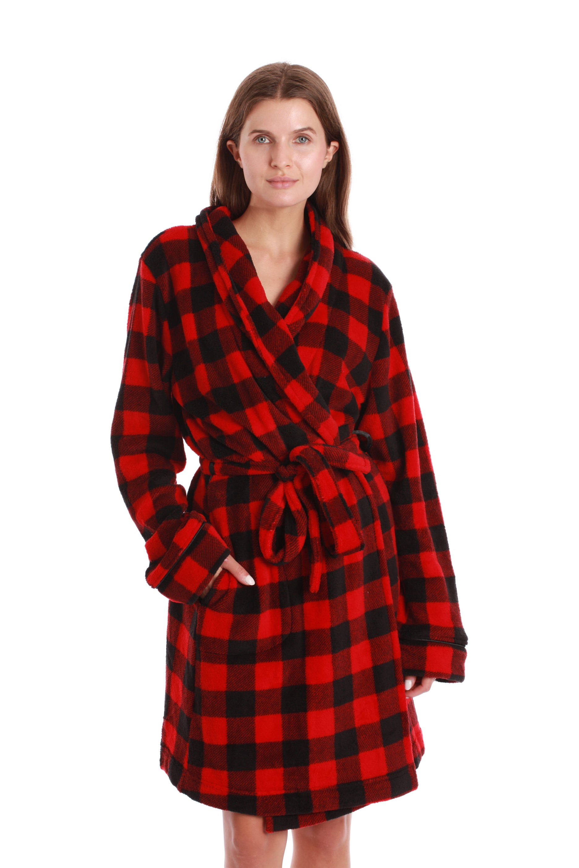 Just Love Women's Printed Plush Robe - Soft, Warm Bathrobe for ...