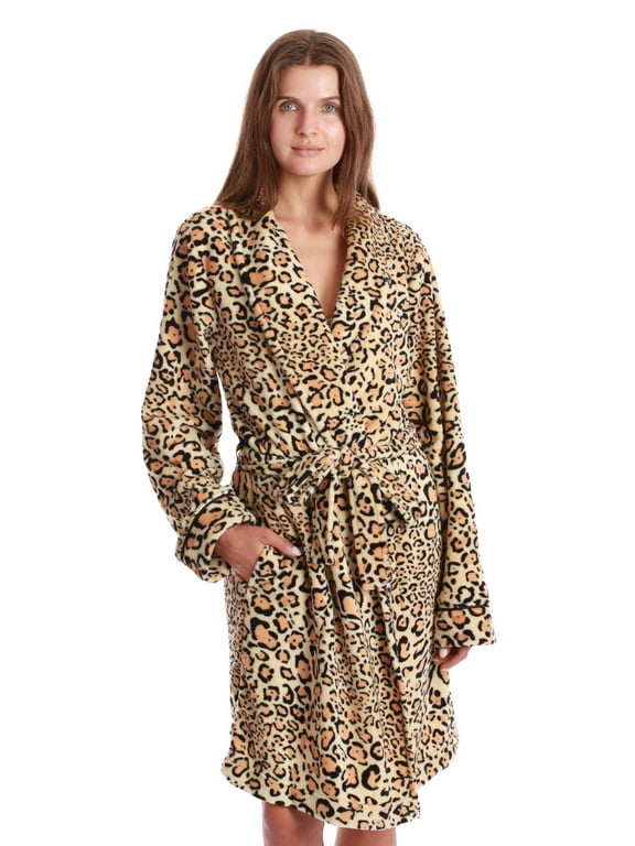 Elgant Emily Women's 100% Polyester Fleece Zipper Front Duster Robe ...