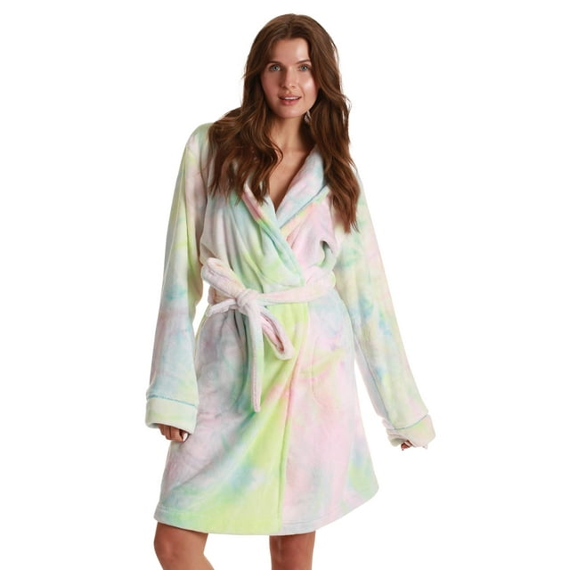 Just Love Women's Printed Plush Robe - Soft, Warm Bathrobe for ...