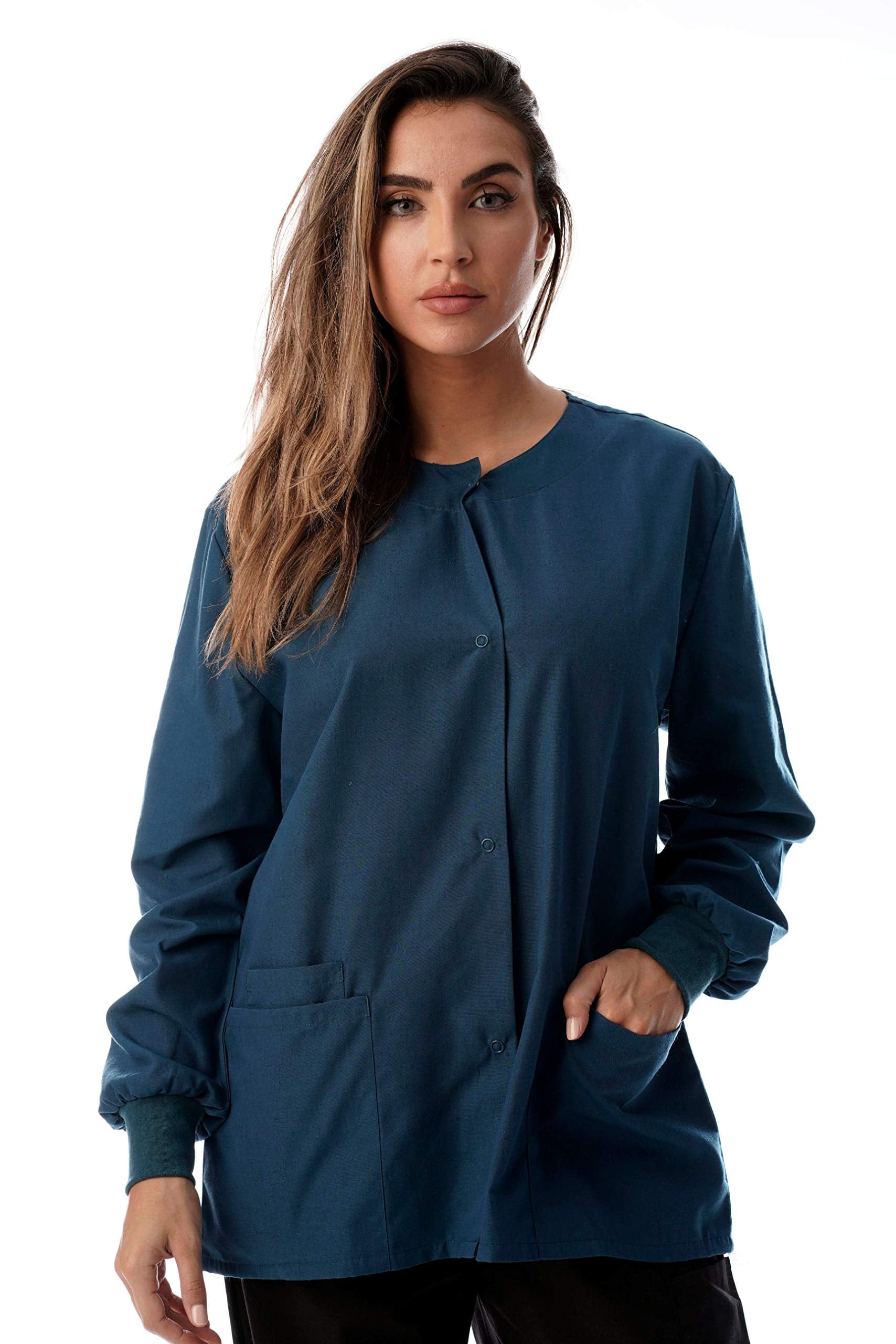 Just Love Women's Solid Scrub Jacket - Comfortable and Professional ...