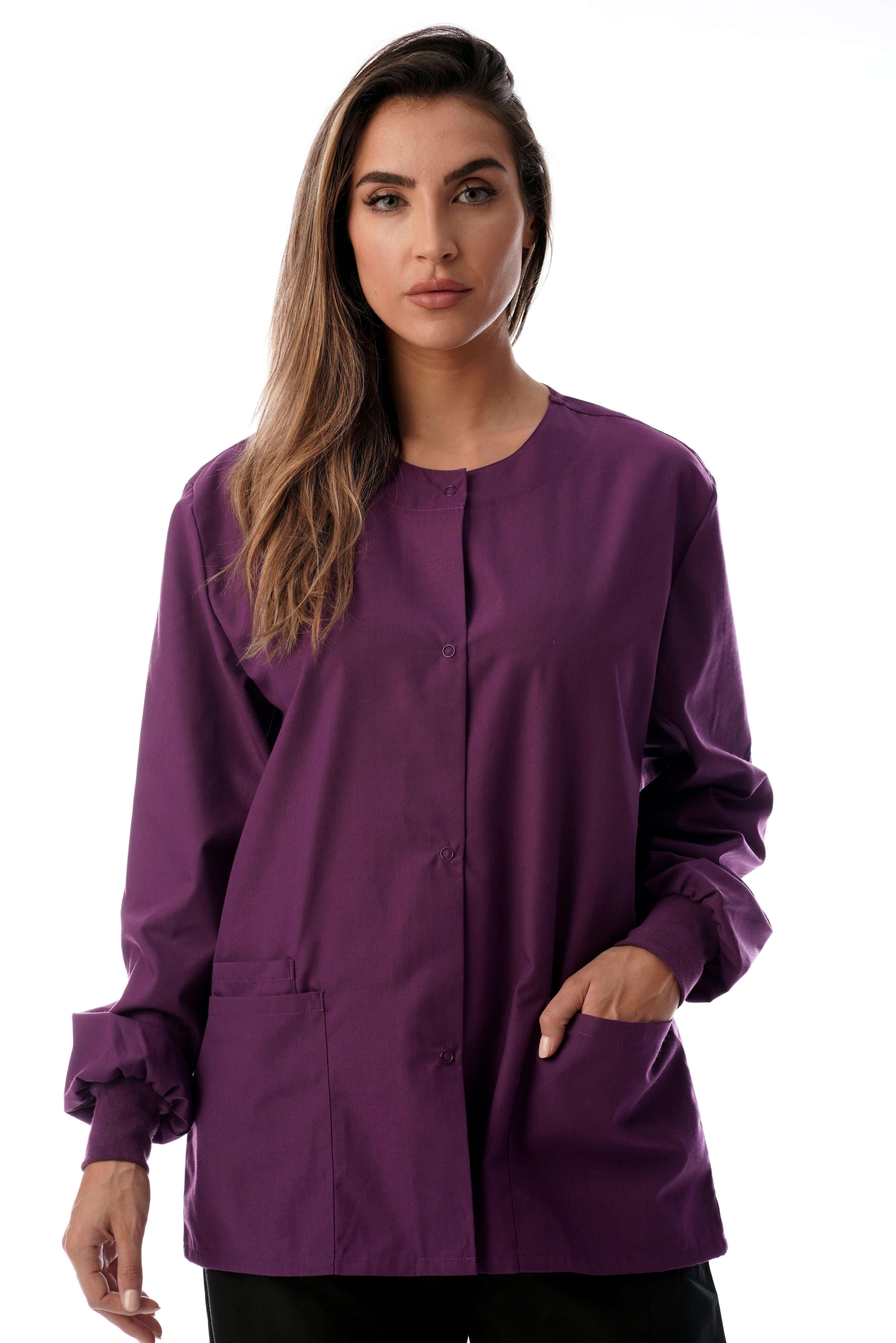 Just Love Women's Solid Scrub Jacket - Comfortable and Professional ...