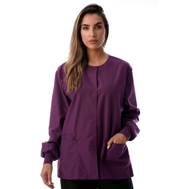 Just Love Women's Solid Scrub Jacket - Comfortable and Professional ...