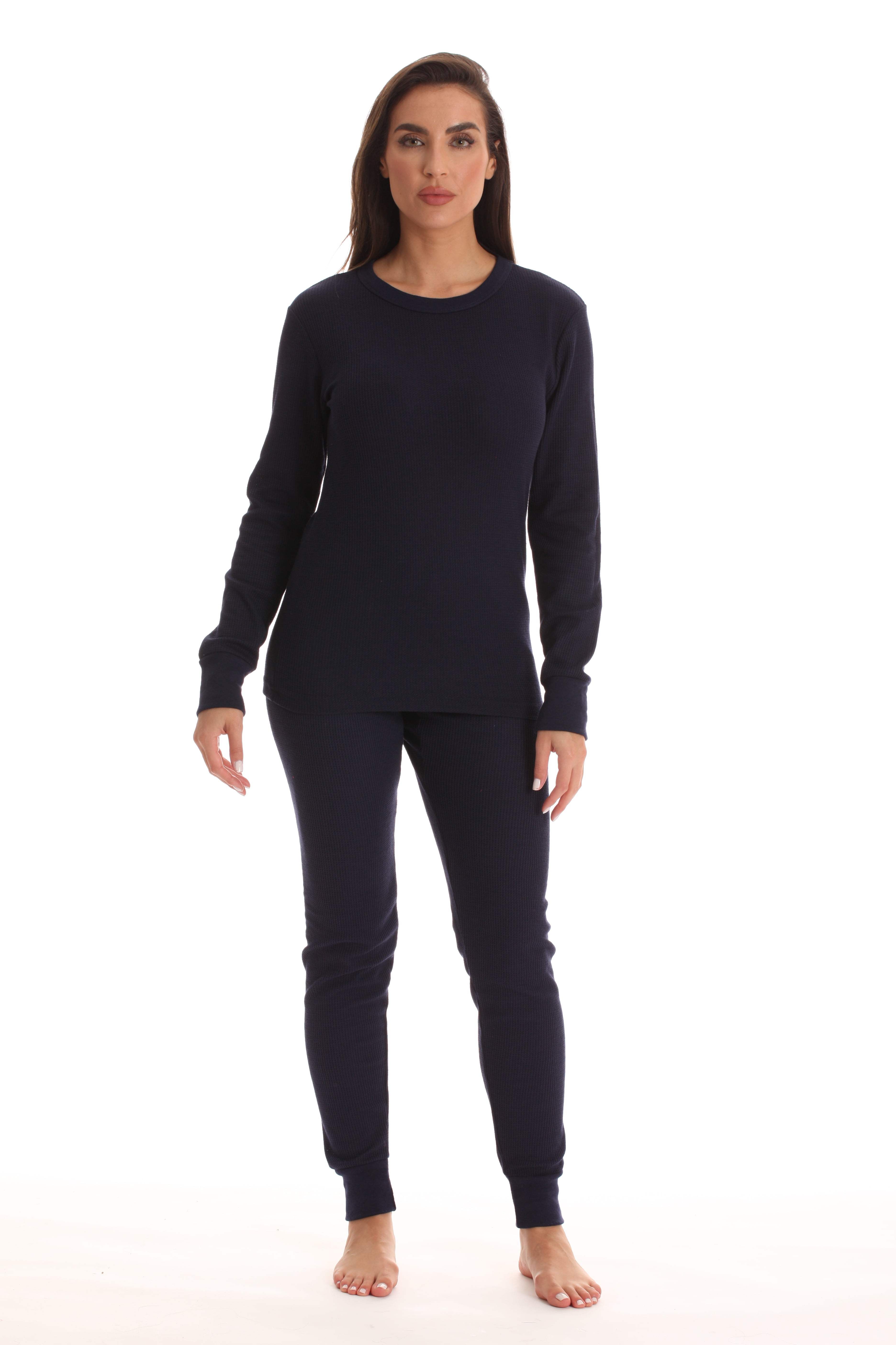 Just Love Women's Thermal Underwear Pajamas Set (Navy, Small) - Walmart.com