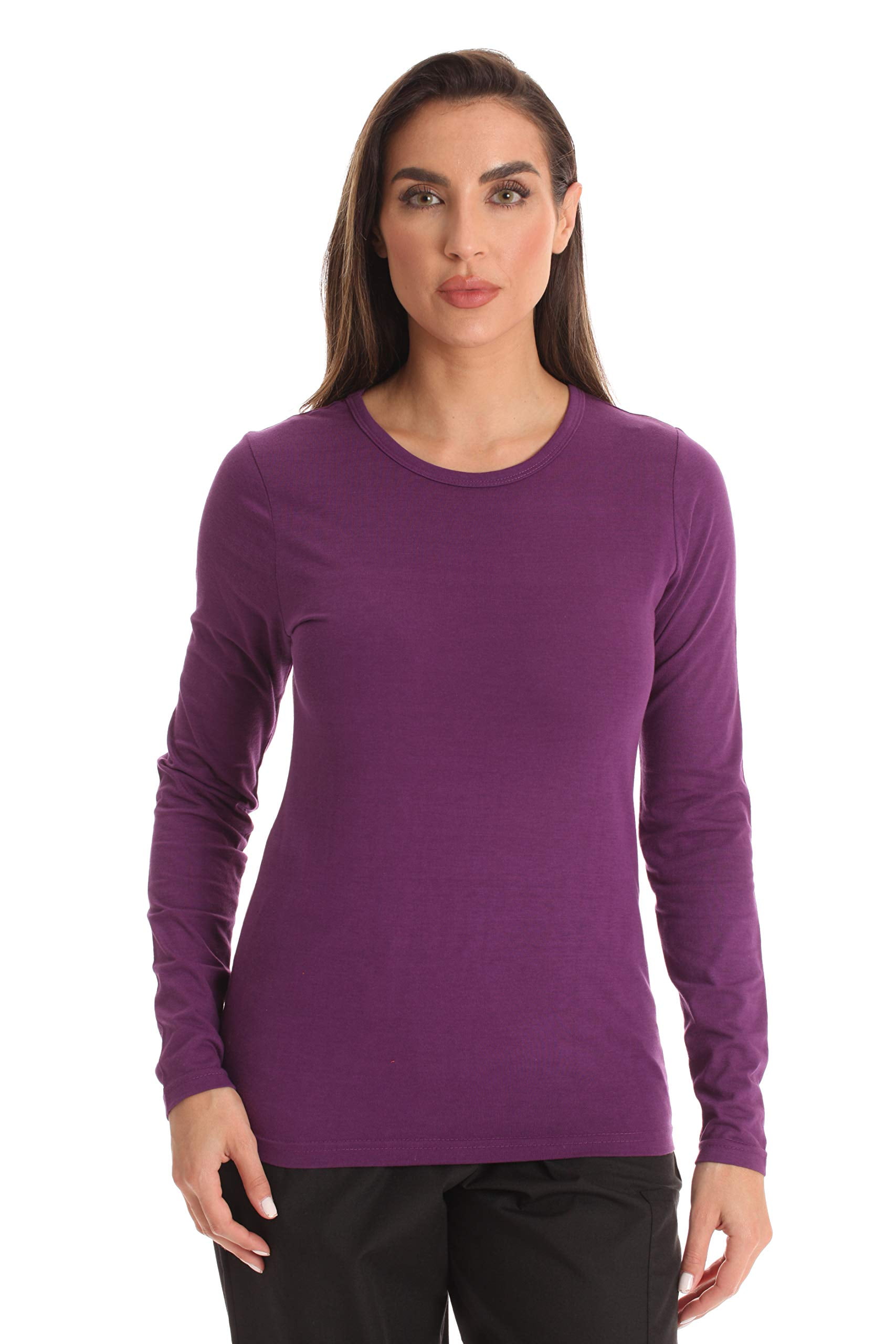 Just Love Women’s Long Sleeve Underscrub T-Shirt – Soft Fitted ...