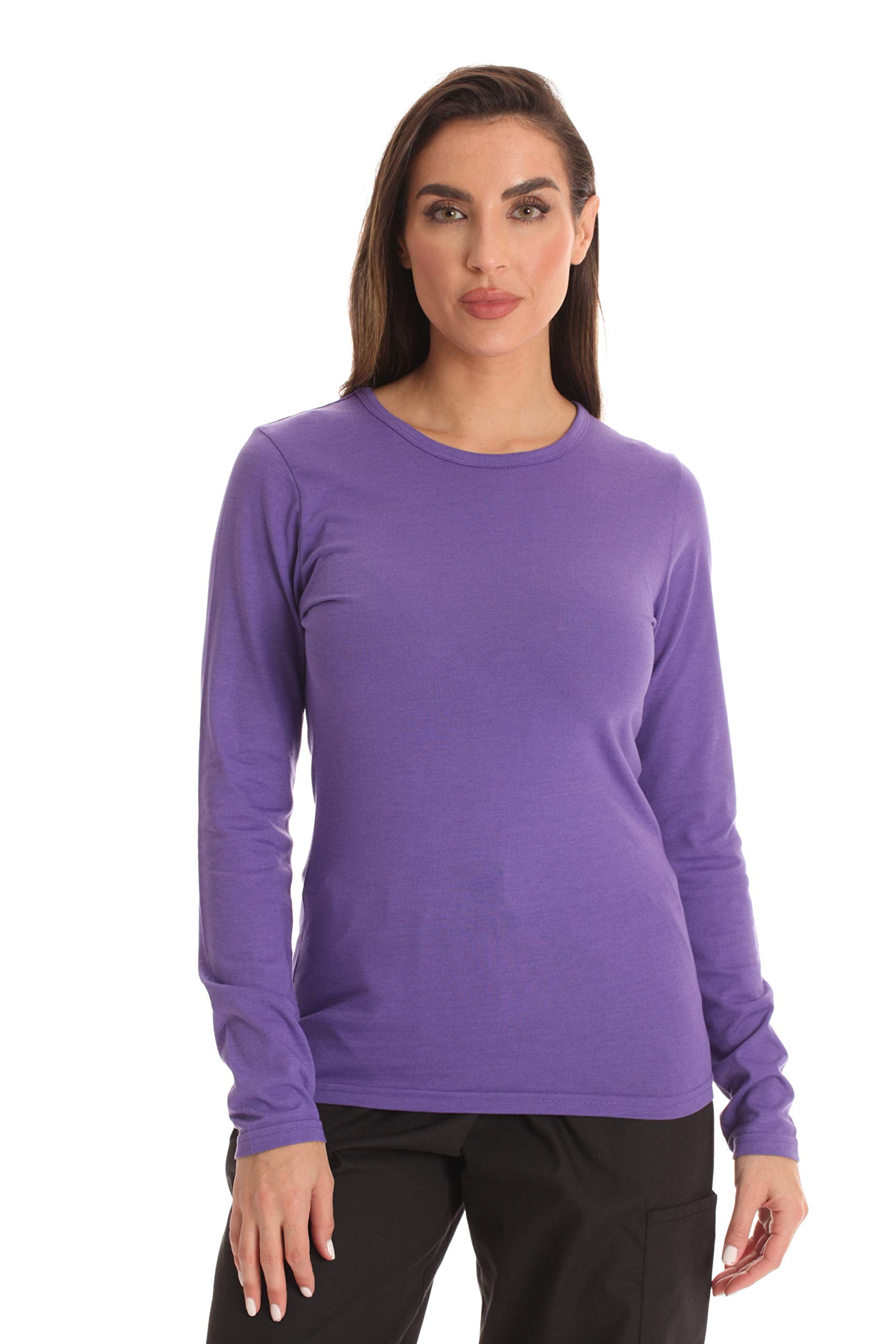 Just Love Women’s Long Sleeve Underscrub T-Shirt – Soft Fitted ...