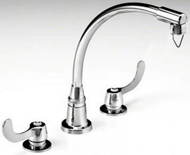 Just MFG JWF200-W Faucets ADA Wrist Blade Handles Chrome Plated High ...