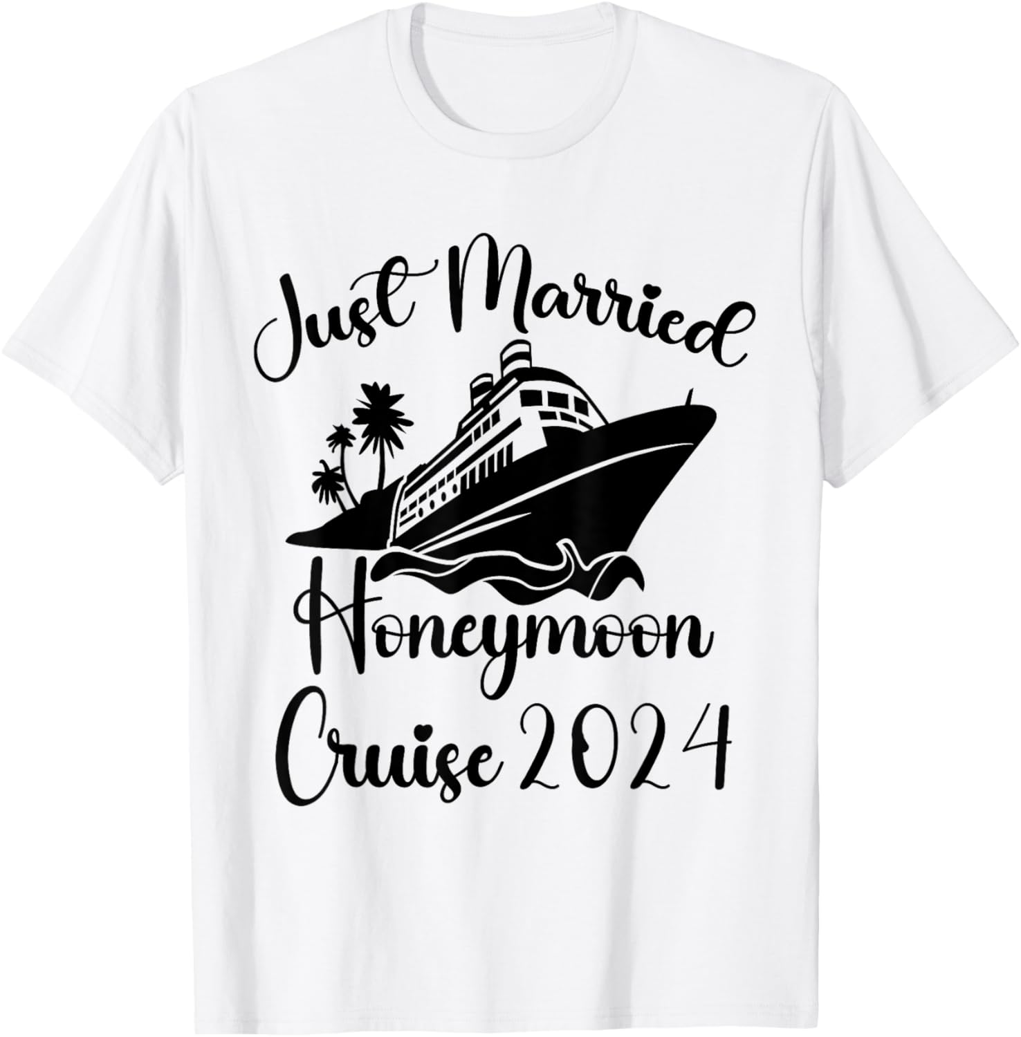 Just Married 2024 Wedding Rings Matching Couple Newlyweds T-Shirt05 - Walmart.com