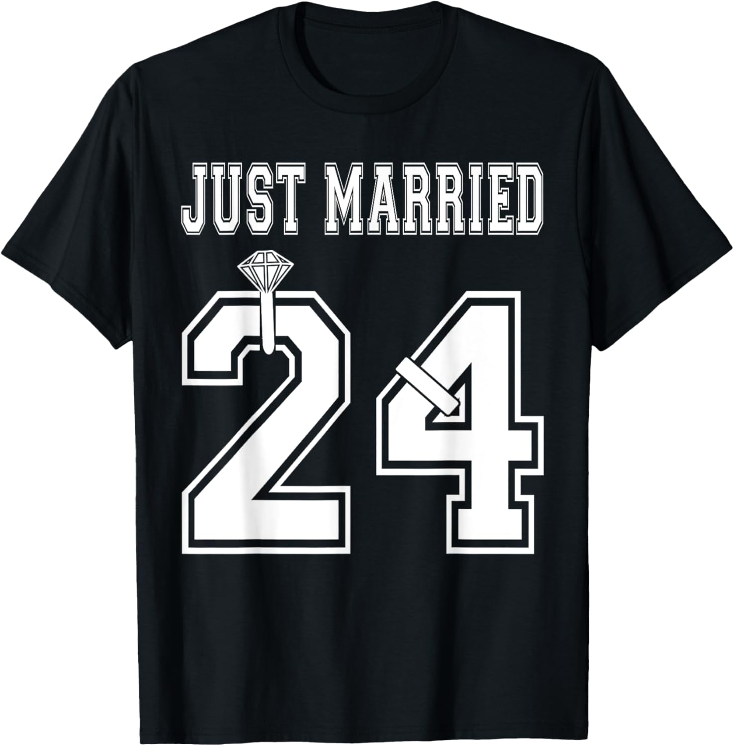 Just Married 2024 Wife Husband Matching Honeymoon T-Shirt - Walmart.com