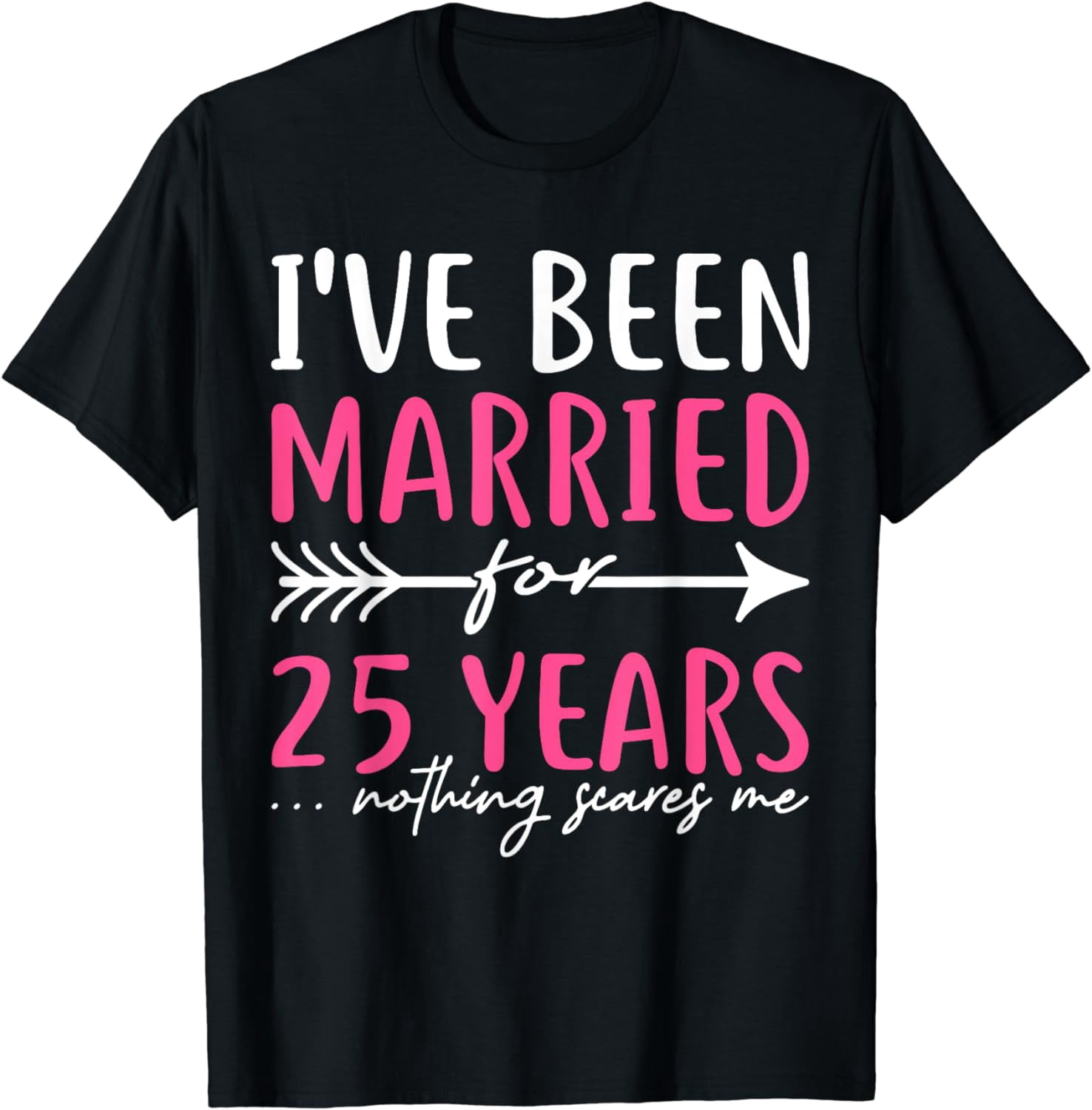 Just Married 25 Years Ago Funny Couple 25th Anniversary Cotton T-Shirt ...