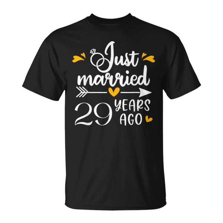 Just Married 29 Years Ago Anniversary Tee – Unisex Cotton T-Shirt for ...