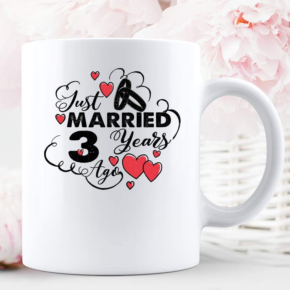 Just Married 3 Years Ago Wedding Anniversary Couple For Husband Wife ...