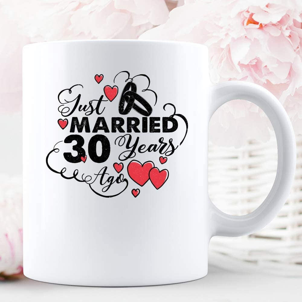 Just Married 30 Years Ago Wedding Anniversary Couple For Husband Wife ...