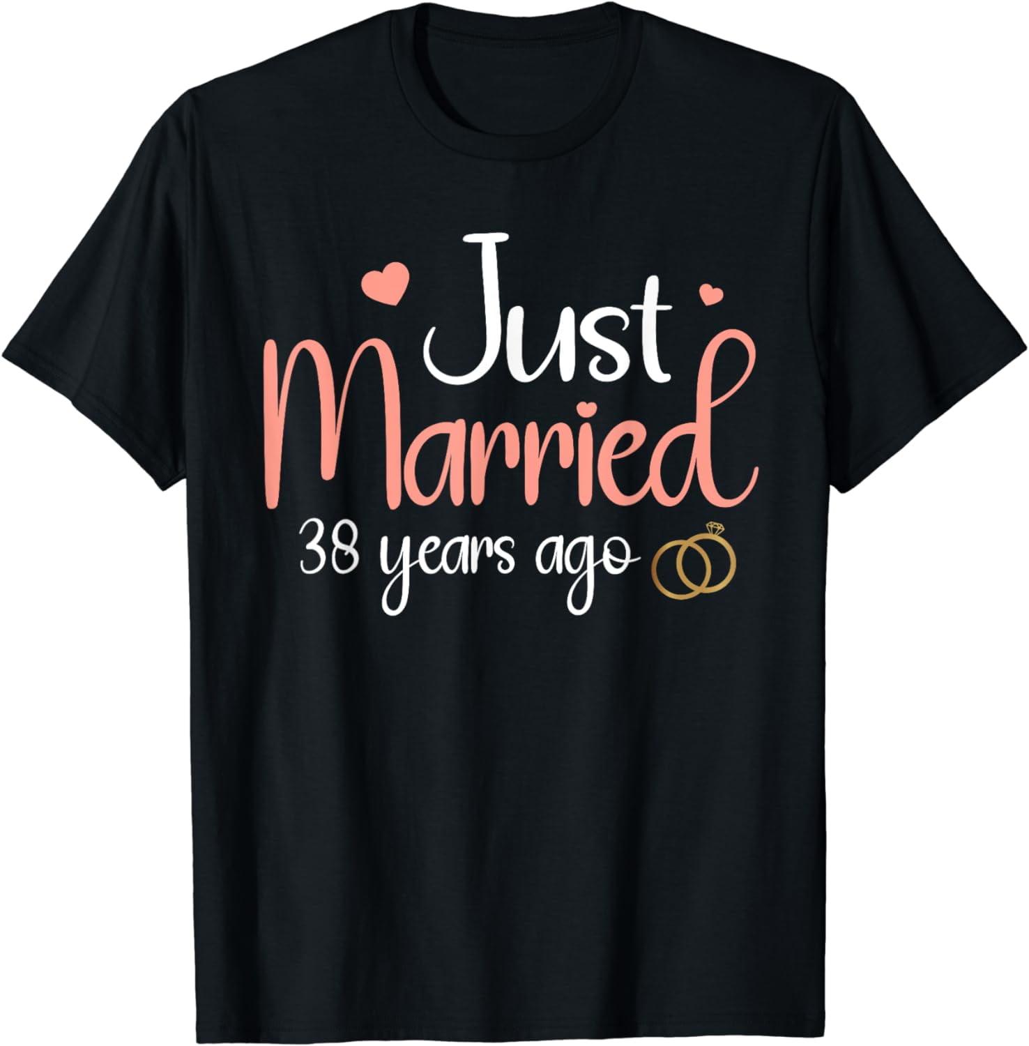Just Married 38 Years Ago 38th Wedding Anniversary T-Shirt - Walmart.com