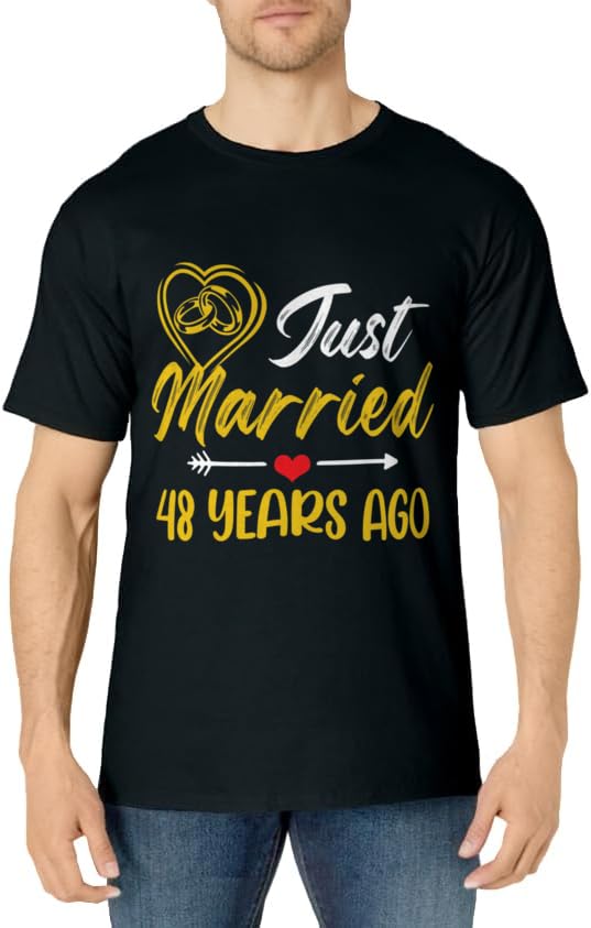 Just Married 48 Years Since 1975 48th Wedding Anniversary T-Shirt - Walmart.com