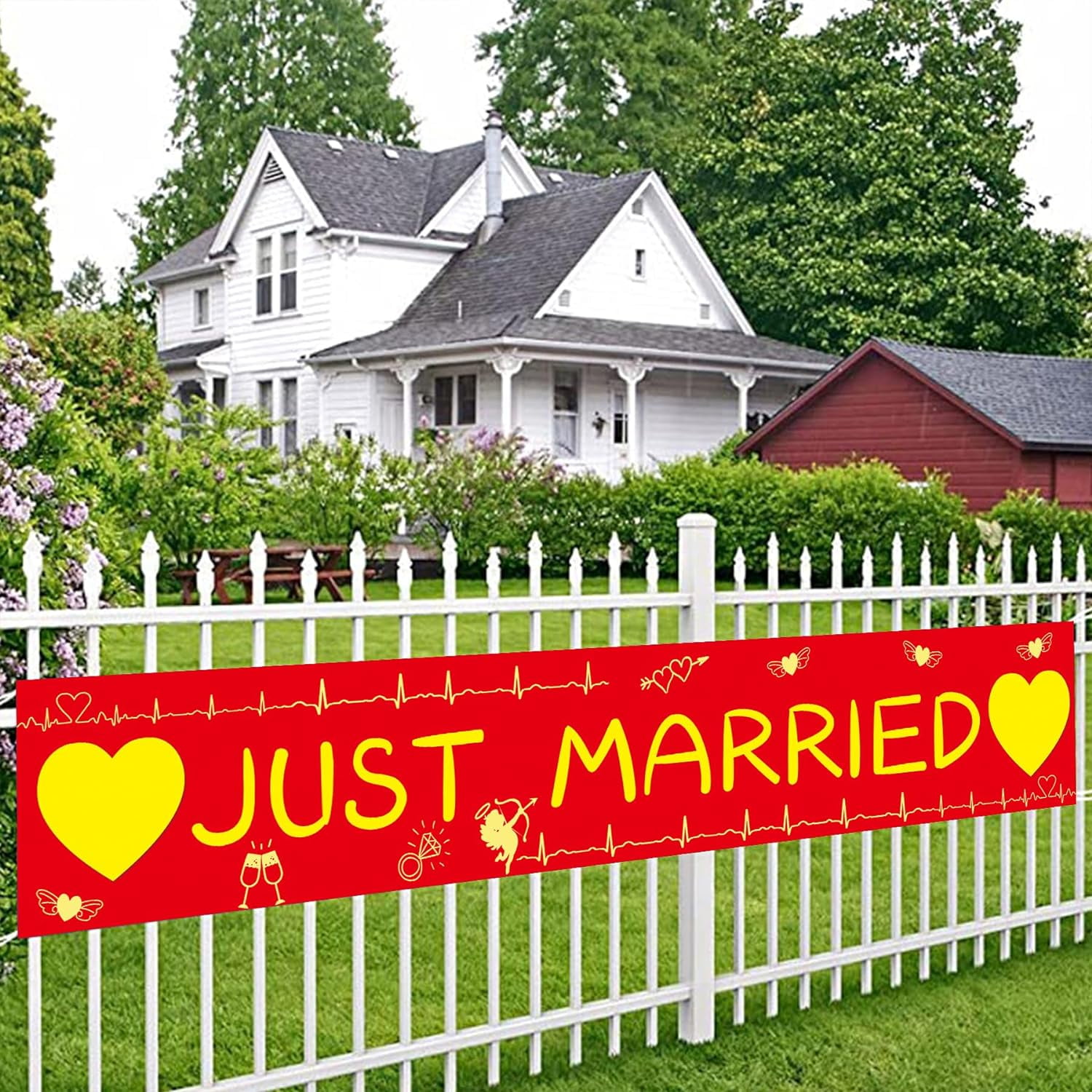 Just Married Banner - Elegant Wedding Decoration | Perfect for ...