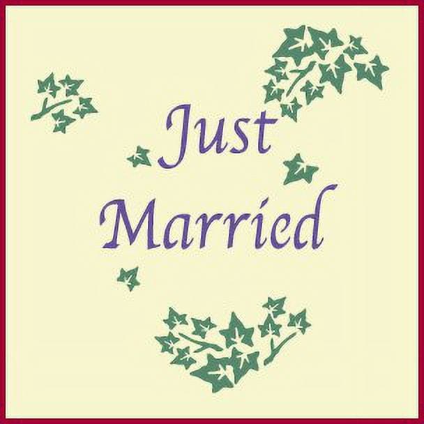 Just Married with Ivy Sign Stencil - DIY Custom Wedding Romance ...