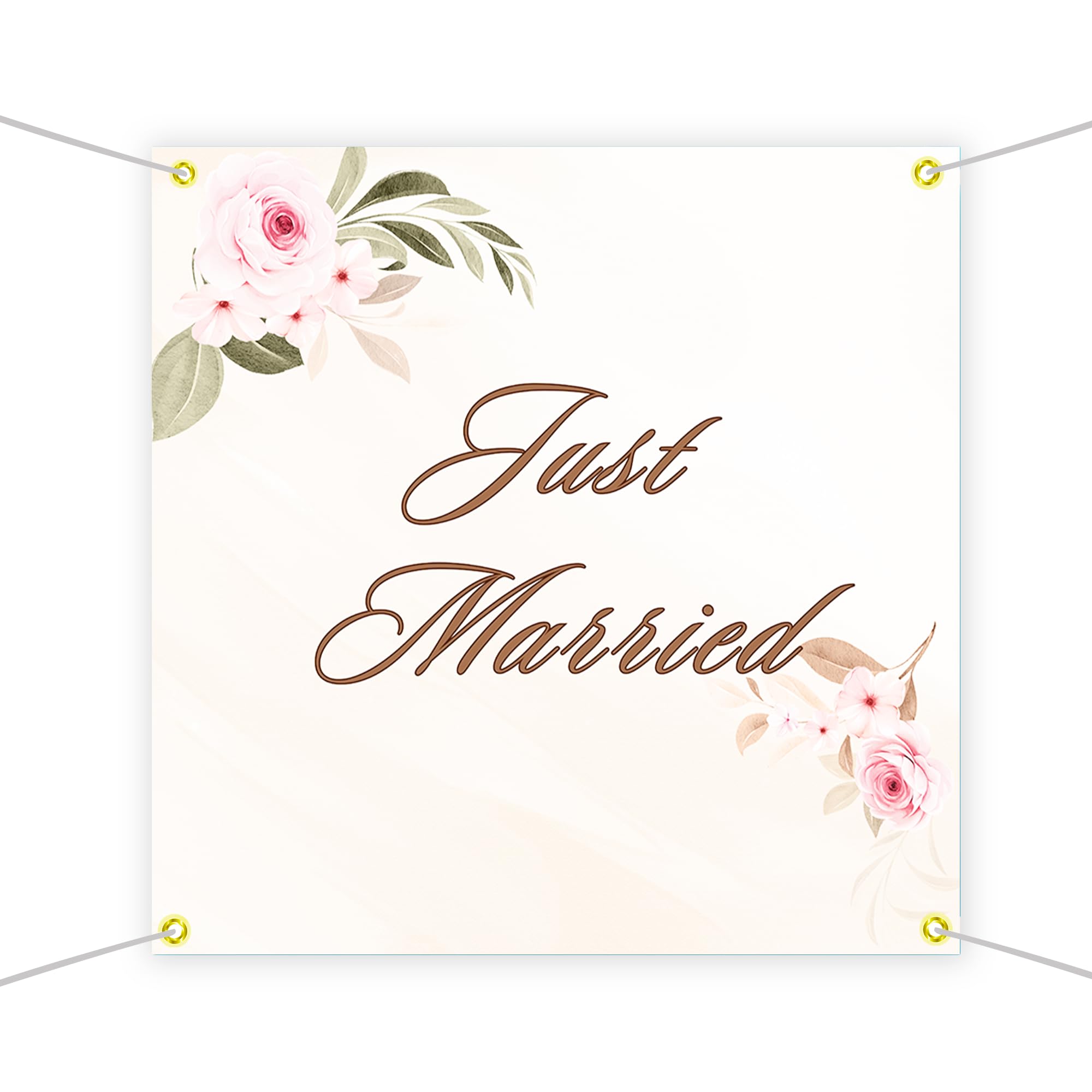 Just Married Large Banners and Signs for Outdoor by DreamController ...