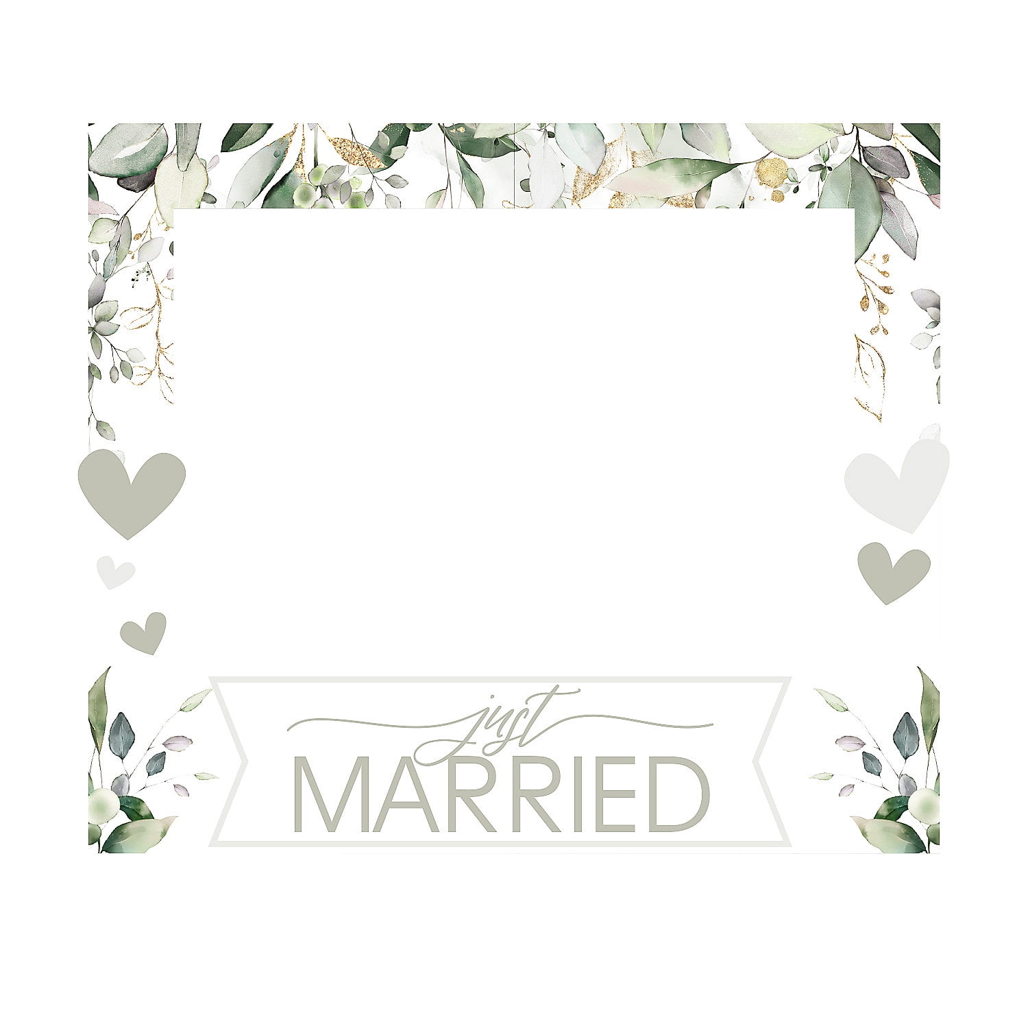 Just Married Photo Booth Frame - Walmart.com