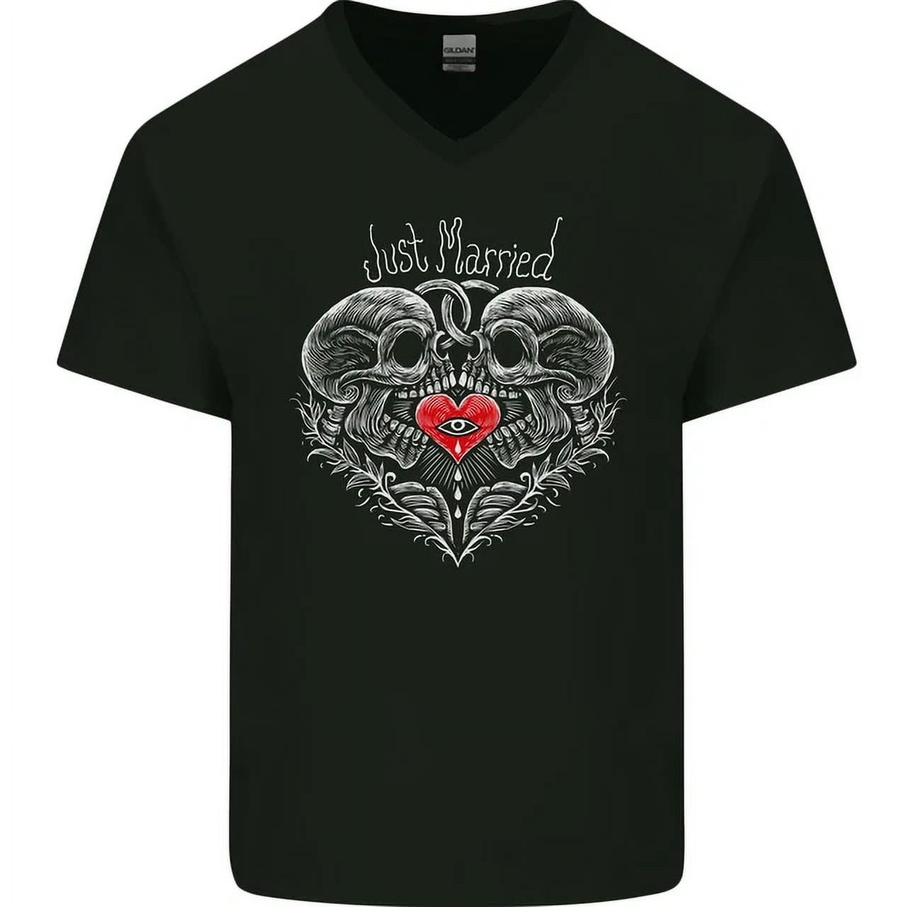 Just Married S Gothic Marriage Goth T-Shirt - Walmart.com