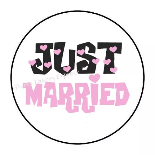 Just Married Wedding Sticker Party Favors Sticker Envelope Seals Labels ...